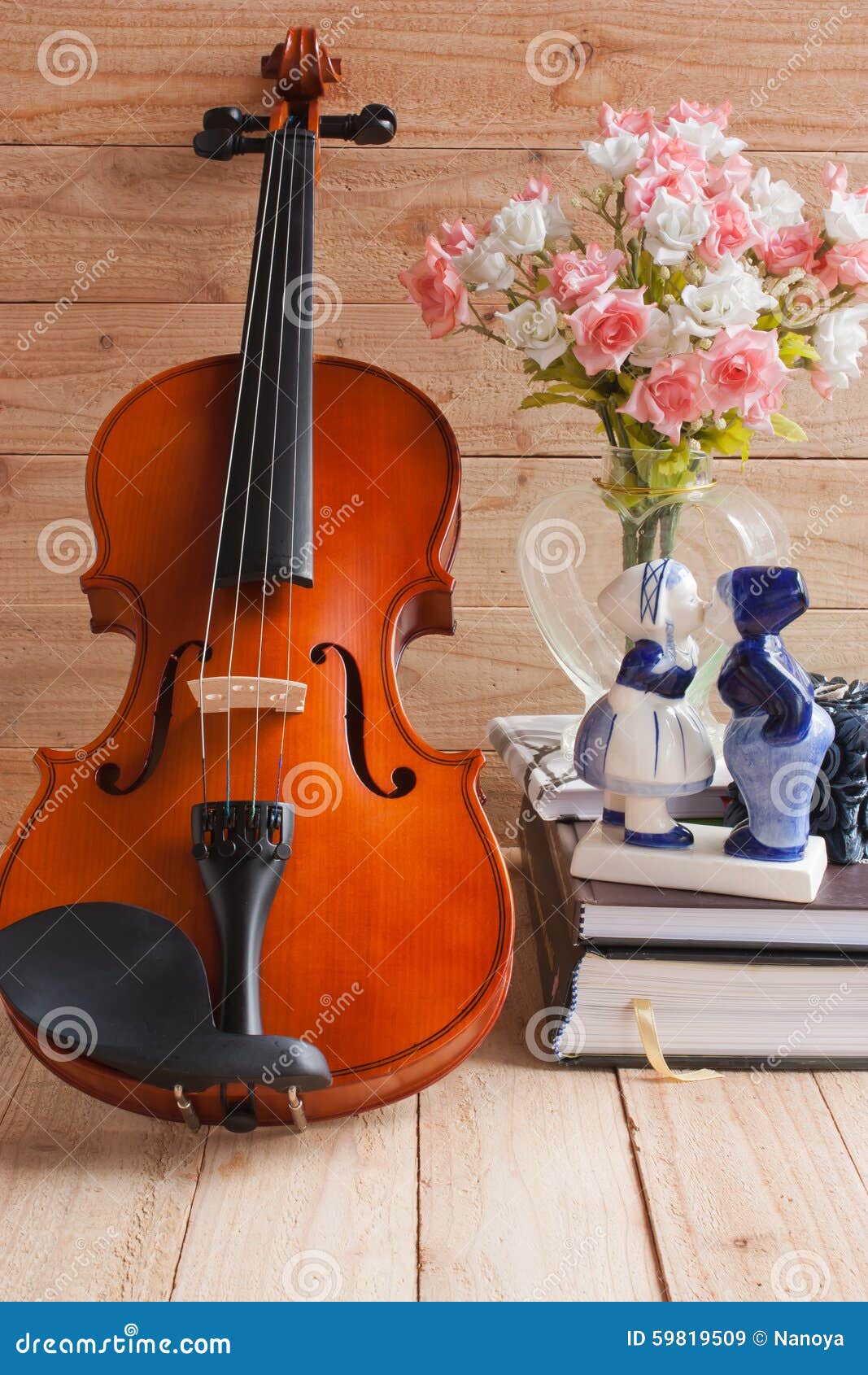 Violin and romantic doll stock image. Image of concert - 59819509