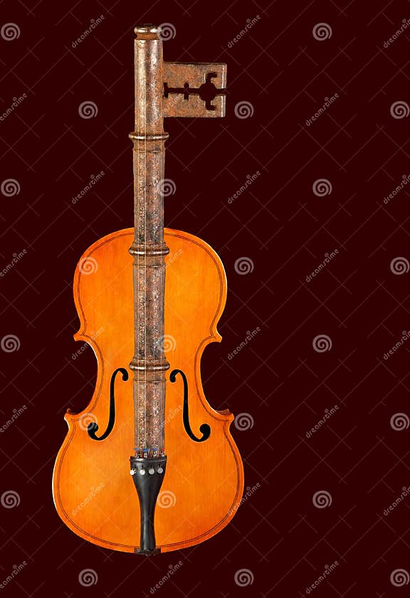Violin and rusty key stock image. Image of ancient, music - 11785651