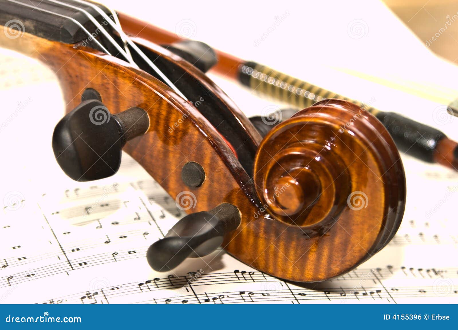 Violin Scroll stock photo. Image of head, scroll, stave - 4155396
