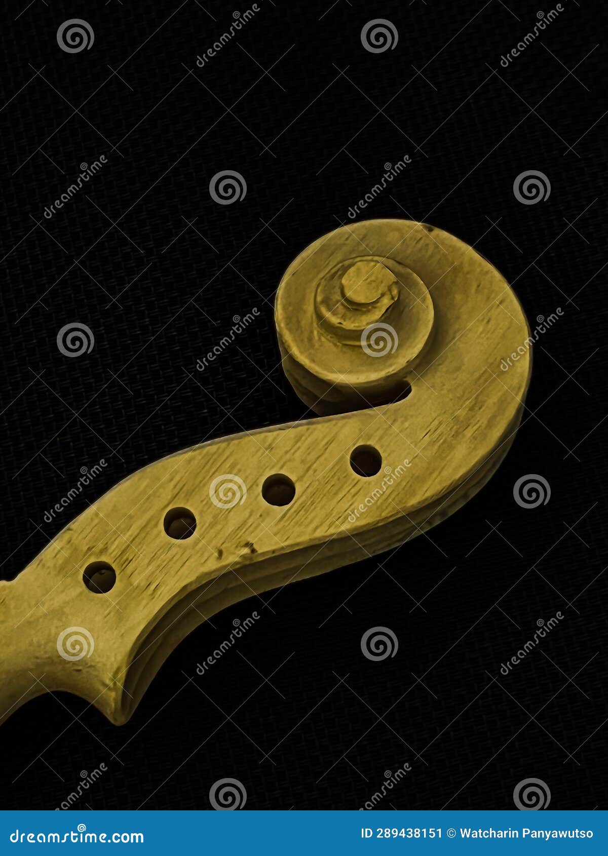 Violin Scroll,part of Acoustic Instrument Stock Image - Image of object ...