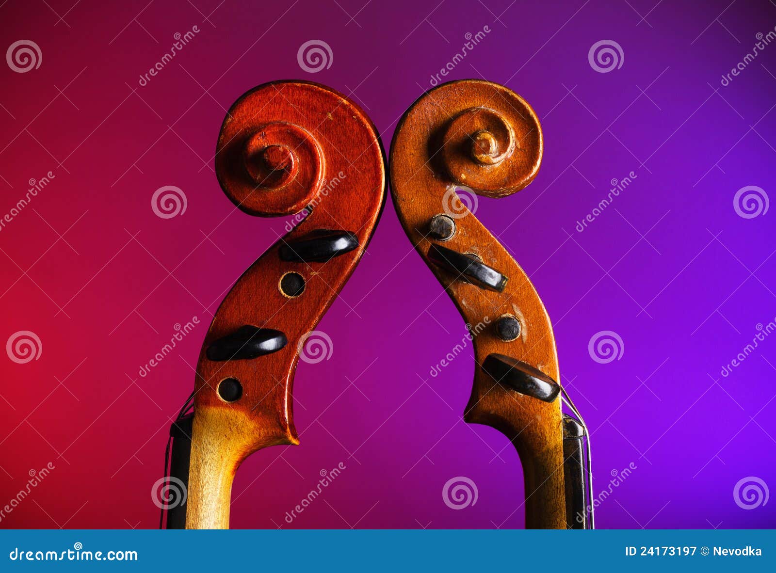 Violin scrolls stock image. Image of light, tune, string - 24173197