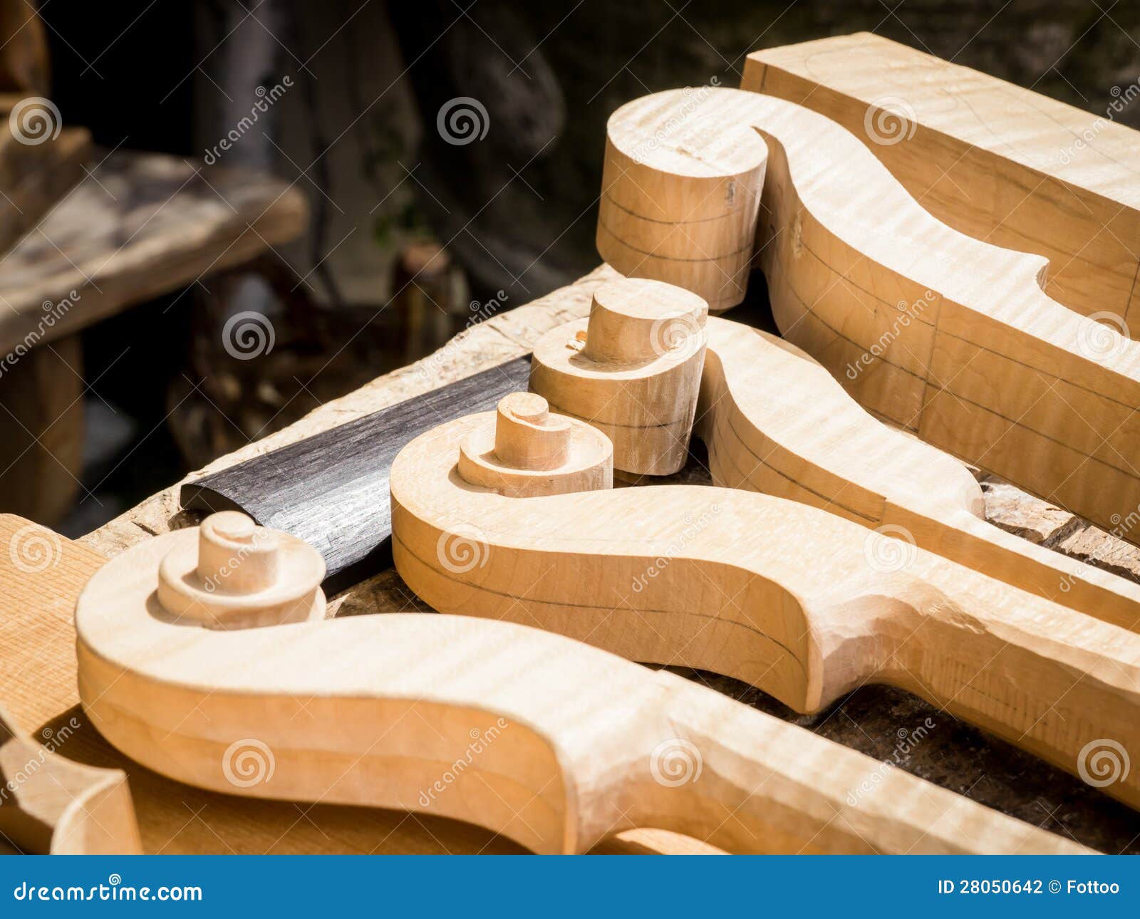 Violin scrolls stock photo. Image of instrument, carving - 28050642