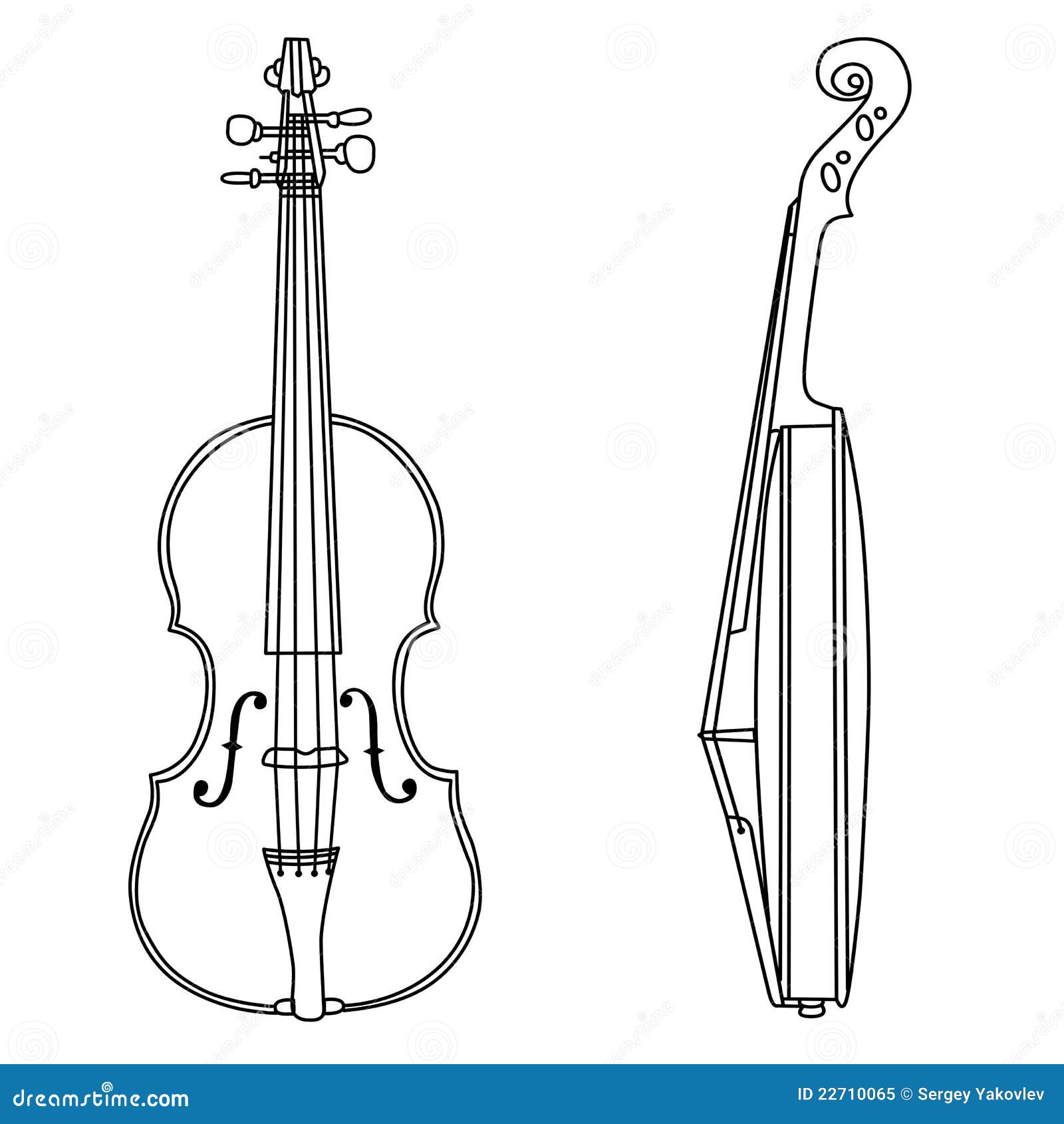 Violin Silhouette Cartoon Vector | CartoonDealer.com #22710065