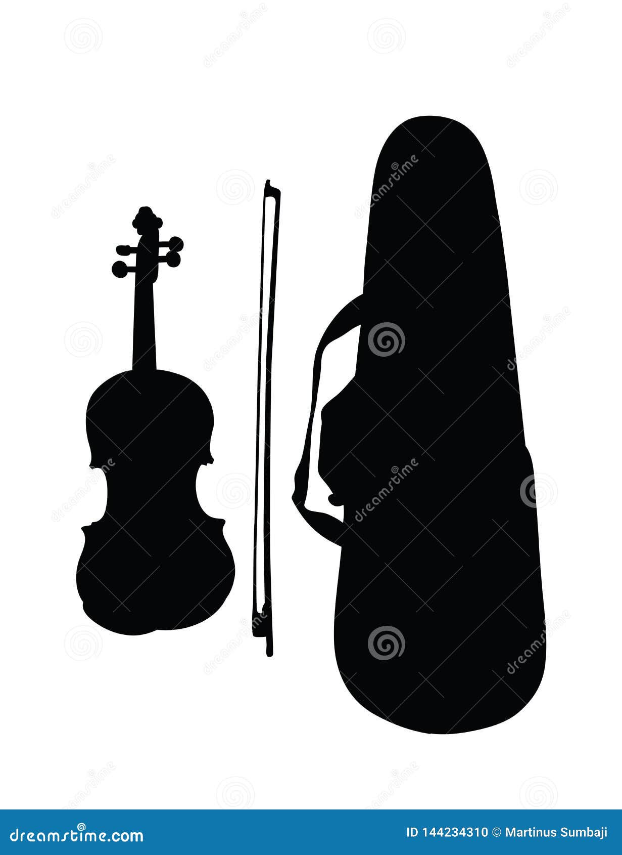 Violin Silhouette, Art Vector Design Stock Vector - Illustration of ...