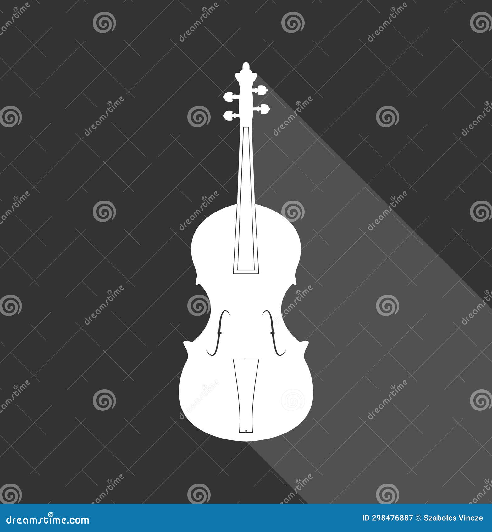 Violin silhouette stock vector. Illustration of guitar - 298476887