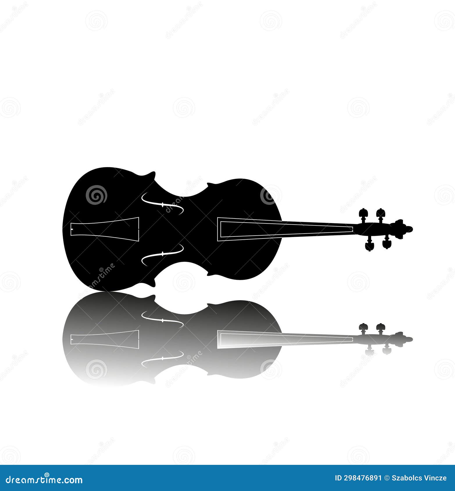 Violin silhouette stock vector. Illustration of piano - 298476891