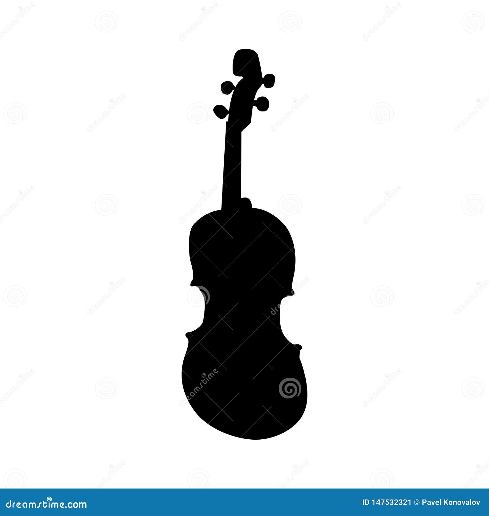 Violin Silhouette stock vector. Illustration of entertainment - 147532321