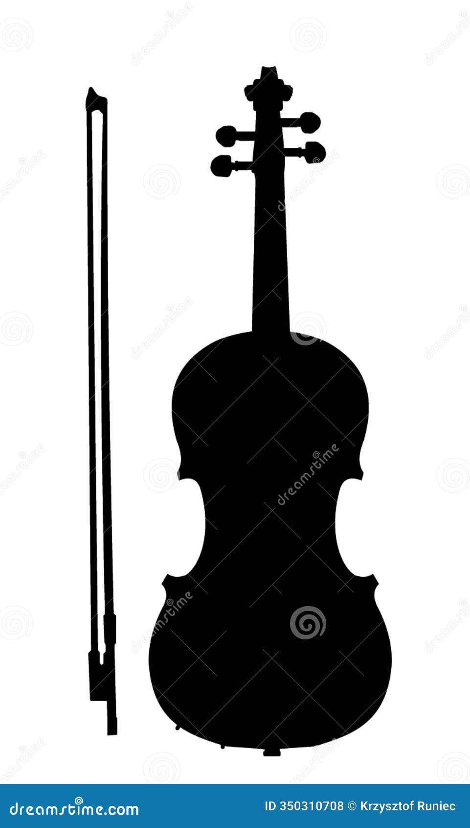 Violin Silhouette - Vector Illustration Stock Illustration ...