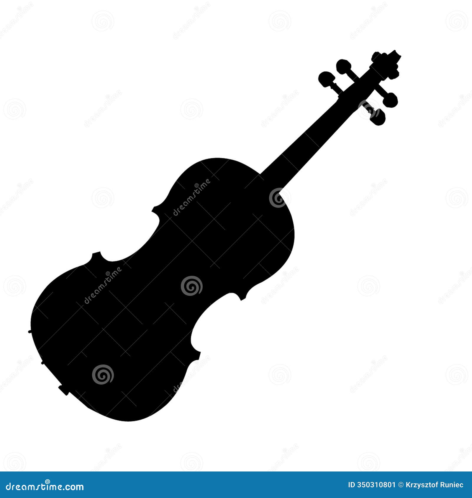 Violin Silhouette - Vector Illustration Stock Illustration ...
