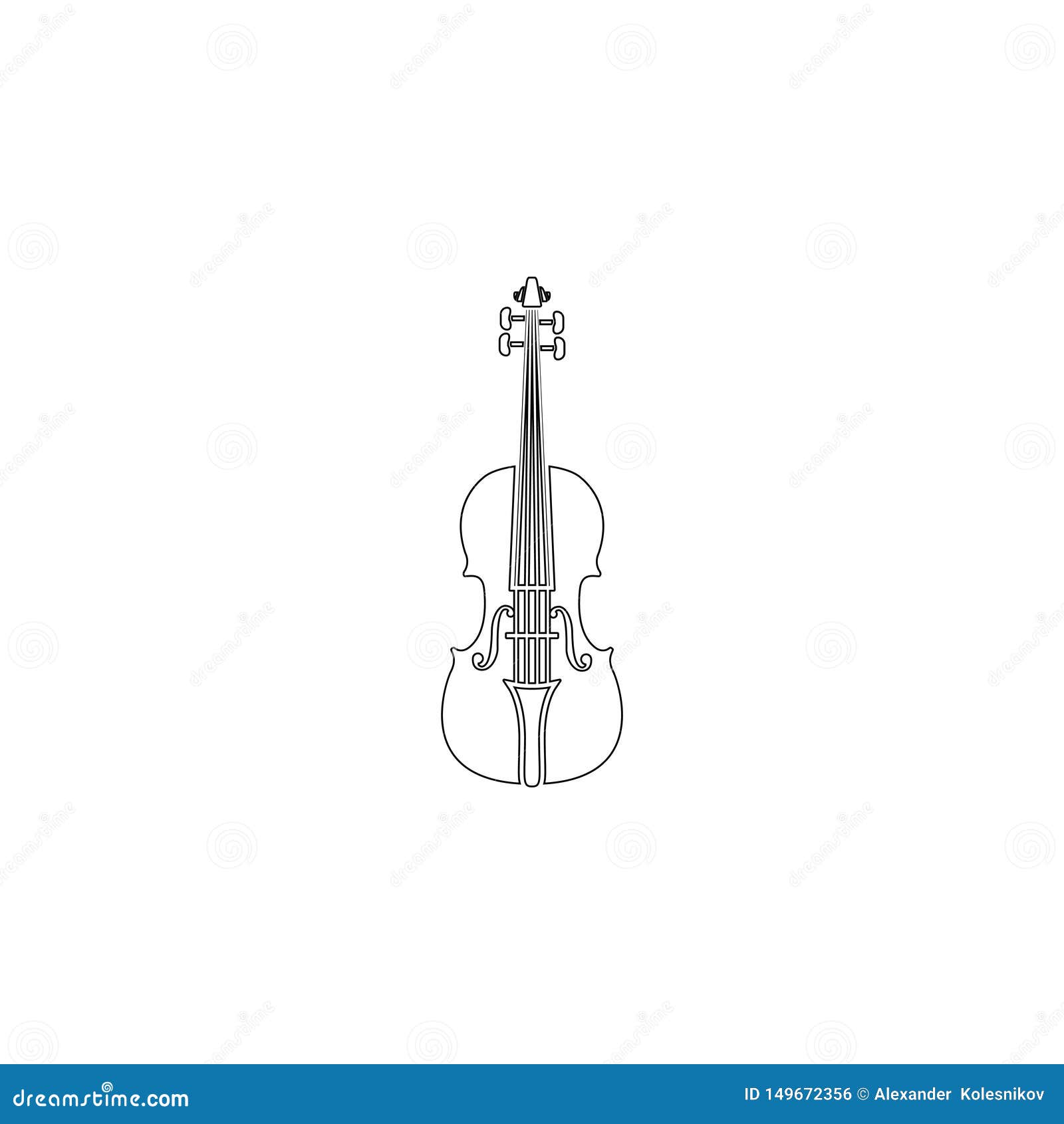 Violin. flat vector icon stock vector. Illustration of graphic - 149672356