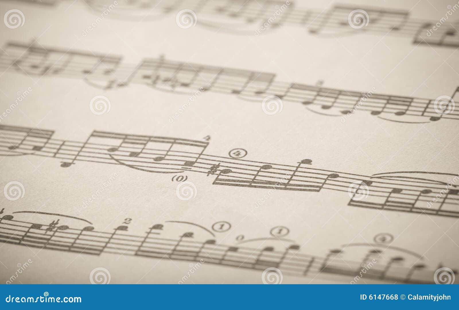 Violin Staves Picture. Image: 6147668