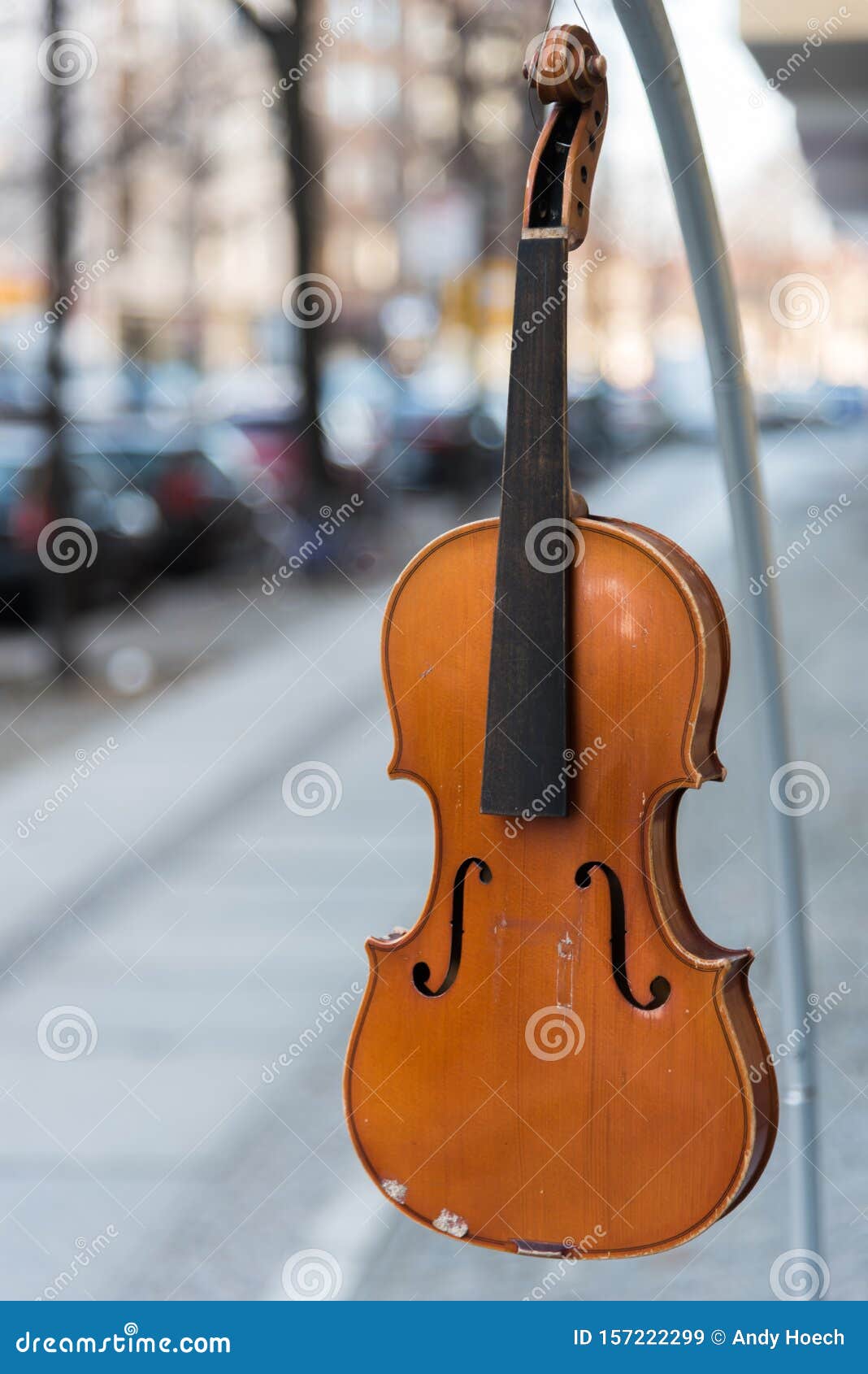 A Violin without Strings Hangs on the Hook Stock Image - Image of ...