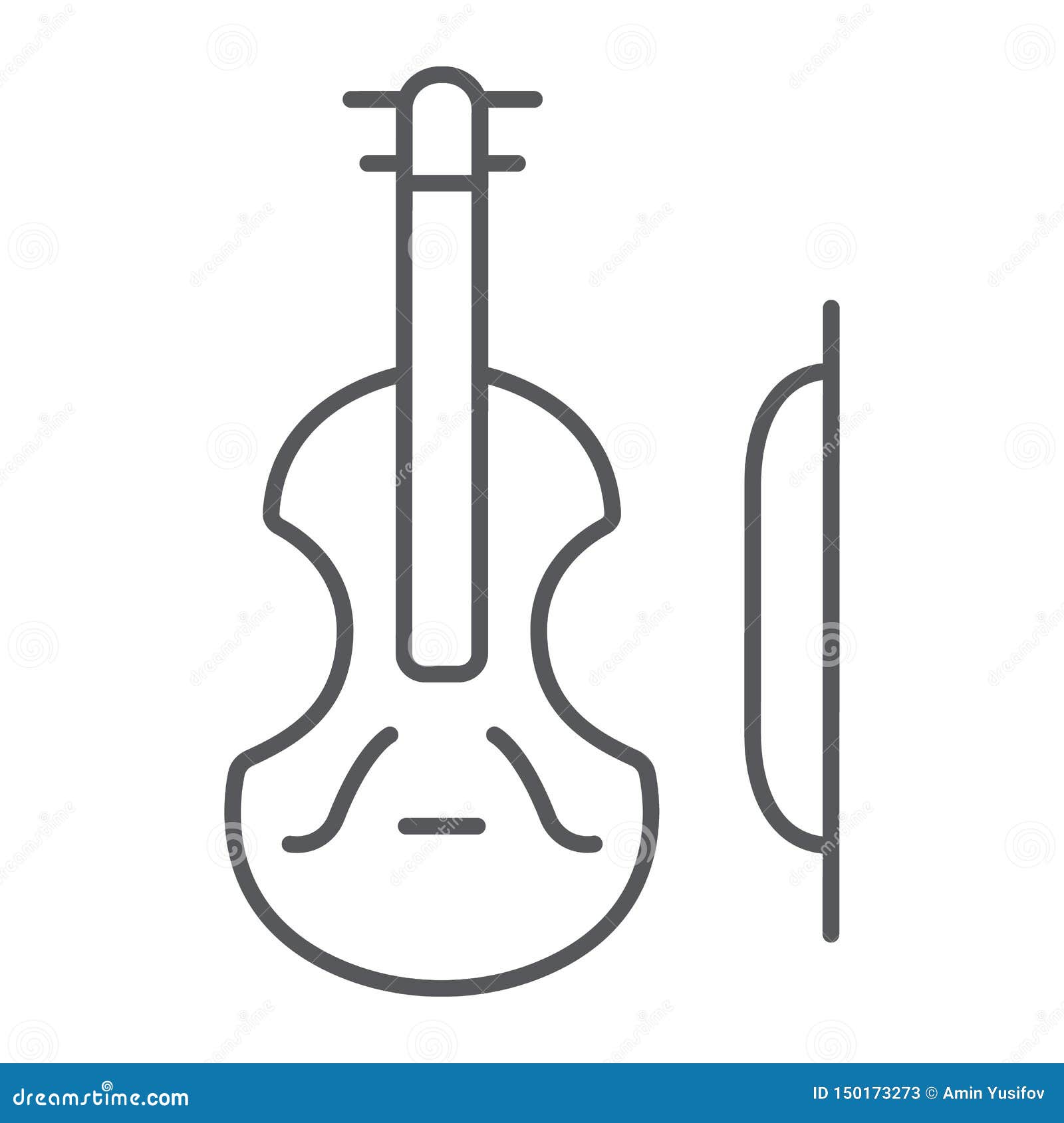 Cello Linear Icon. Modern Outline Cello Logo Concept On White Ba Vector ...