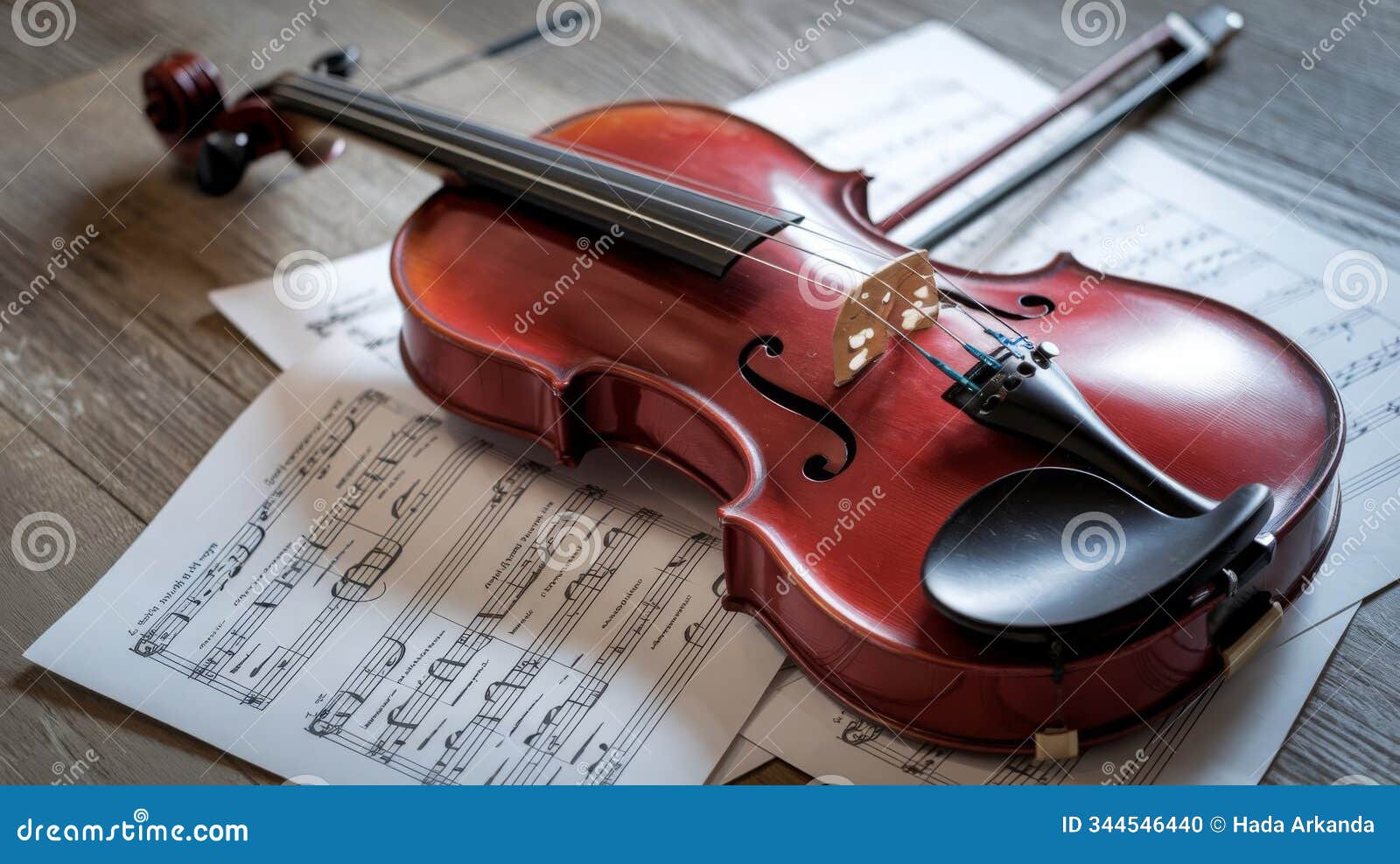 A Violin on Top of a Music Sheet, Blending Classical Music and ...