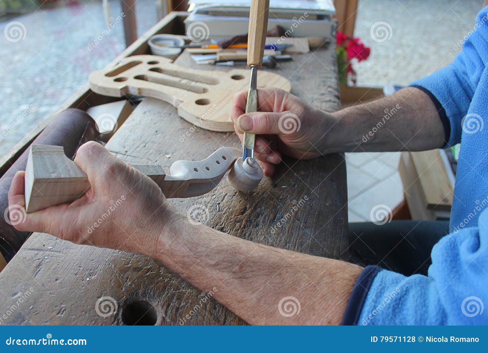 Violin Under Construction in a Laboratory Stock Photo - Image of work ...