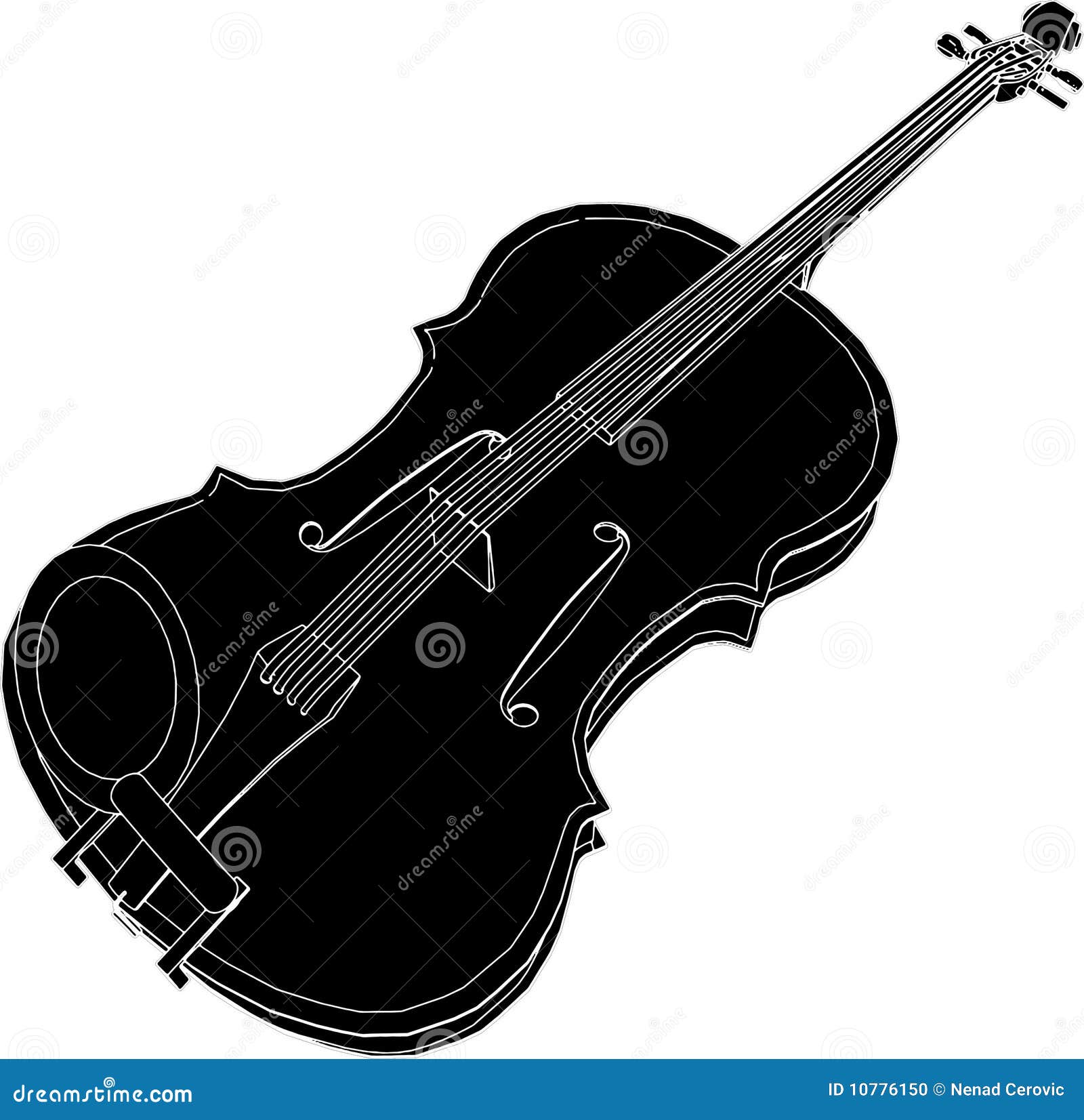 Violin Vector 01 stock vector. Illustration of string - 10776150