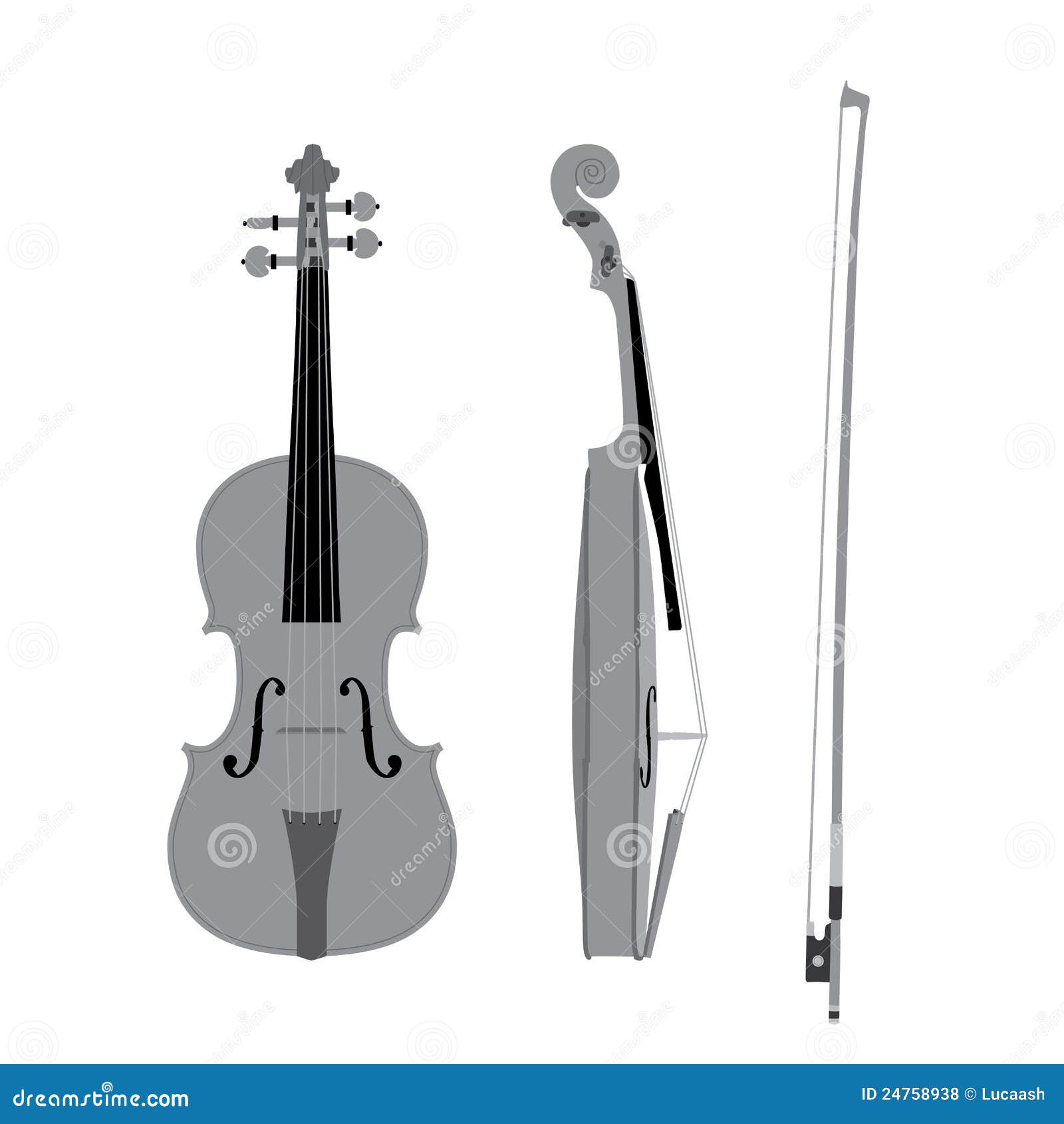 Violin vector stock vector. Illustration of white, sound - 24758938