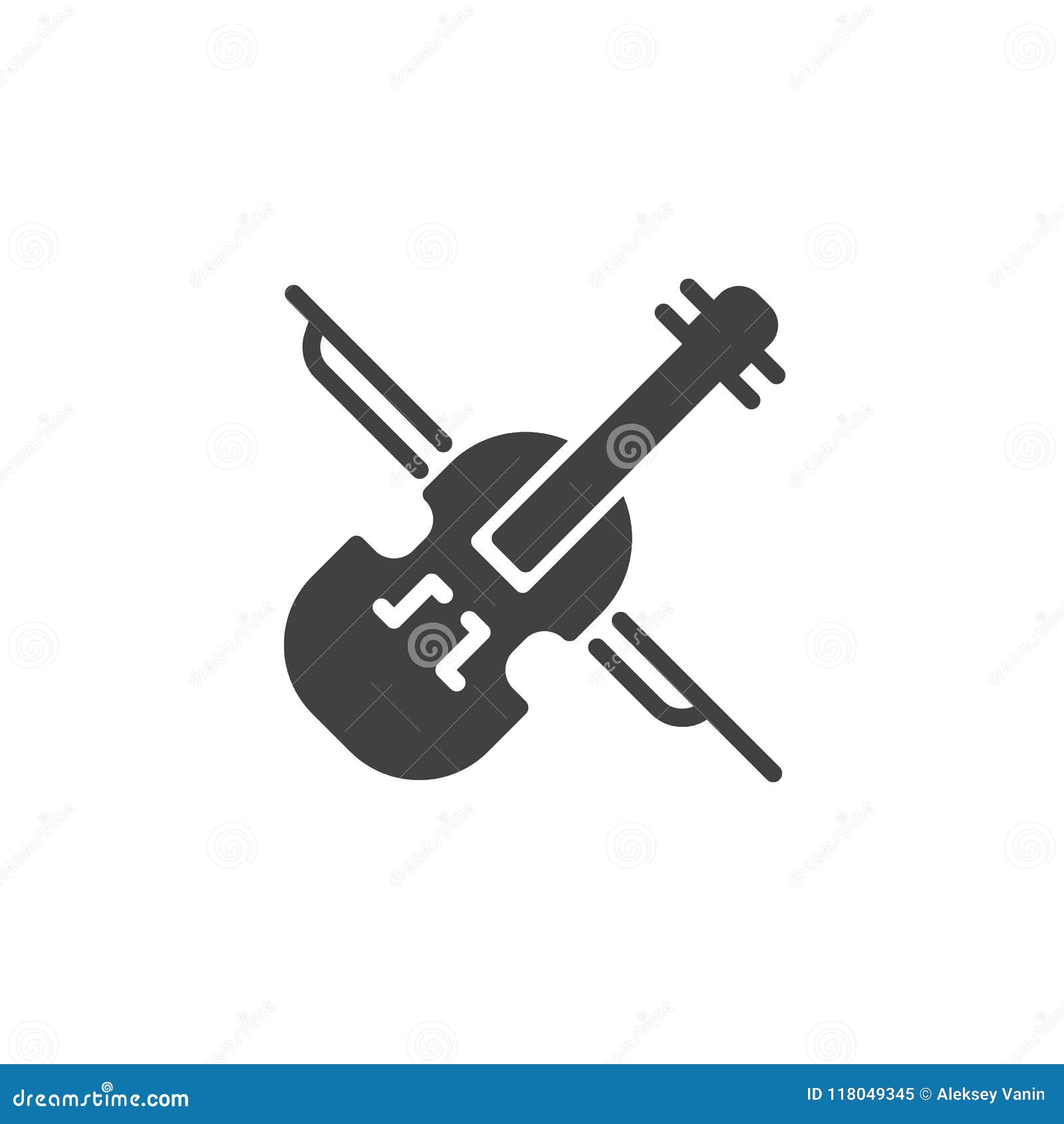 Violin vector icon stock vector. Illustration of simple - 118049345