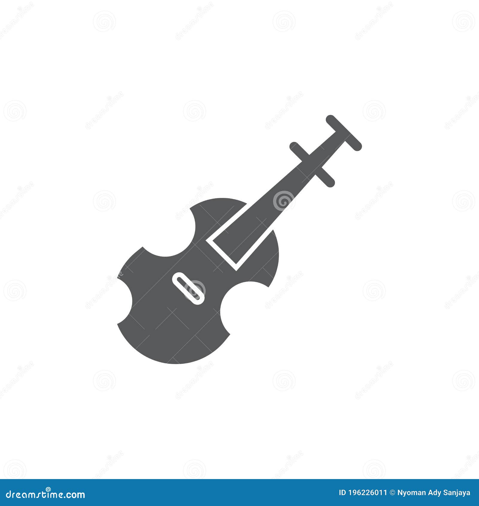 Violin Vector Icon Symbol Music Isolated on White Background Stock ...