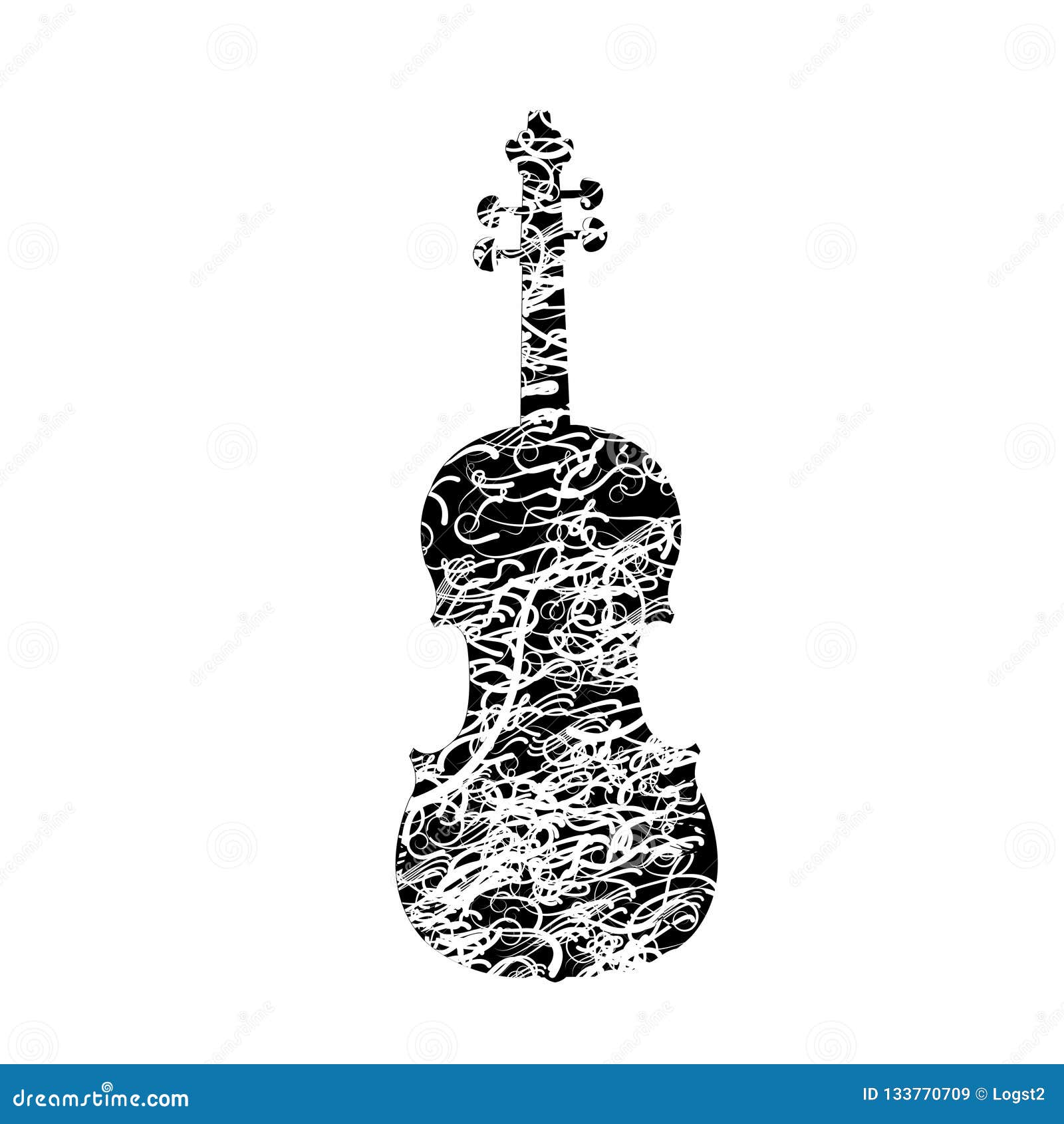 Violin Vector Illustration. Violin Poster Element Stock Vector ...
