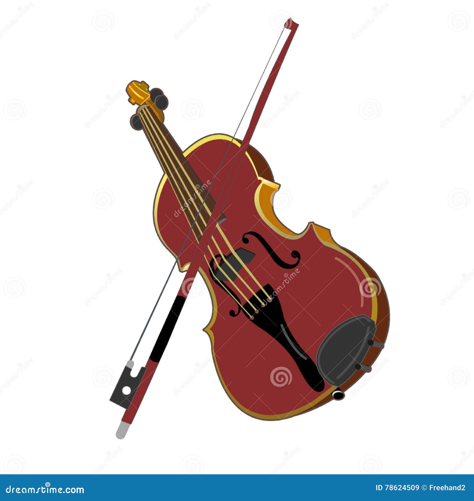 Violin stock illustration. Illustration of white, background - 78624509