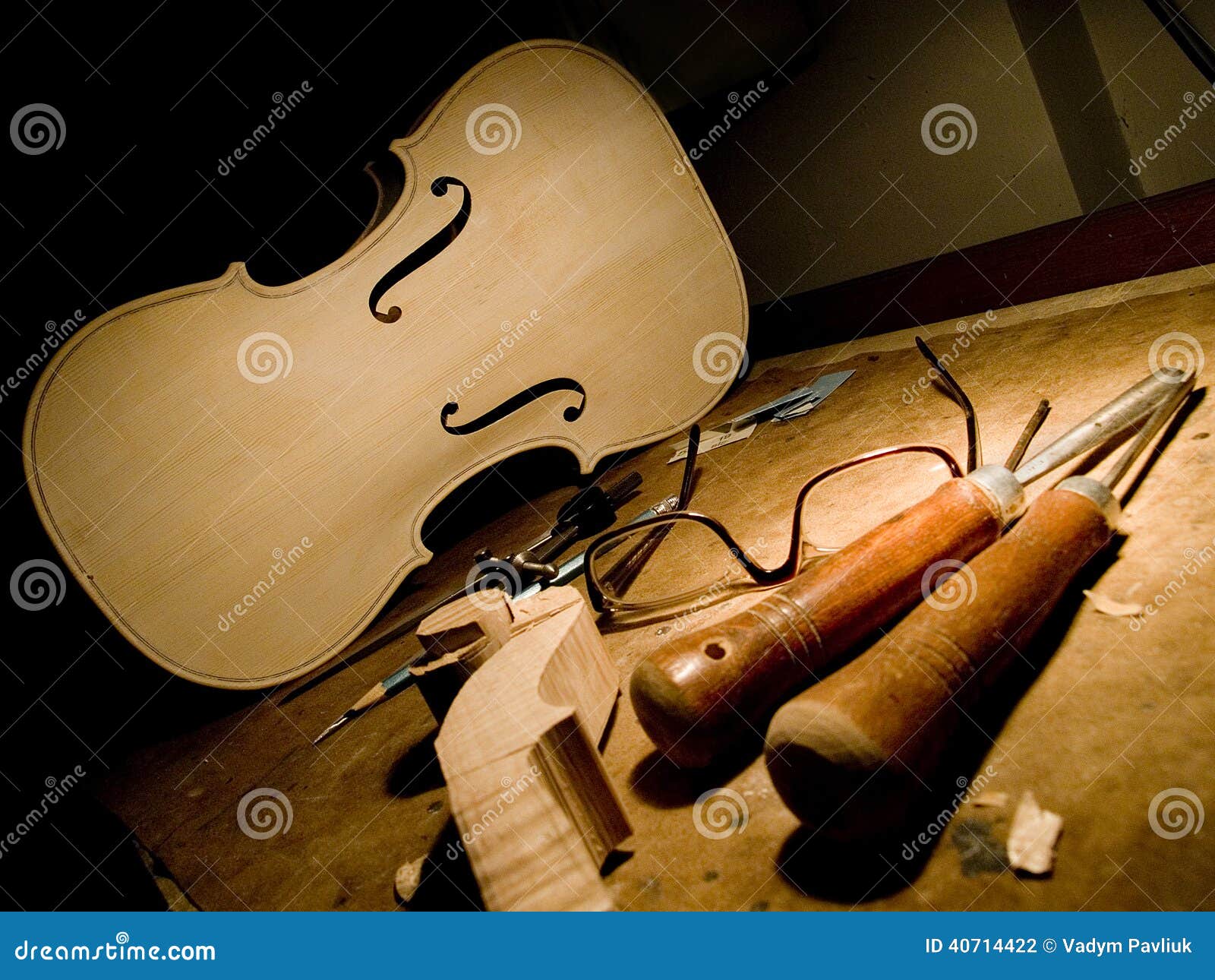 Violin workshop stock photo. Image of violin, making - 40714422