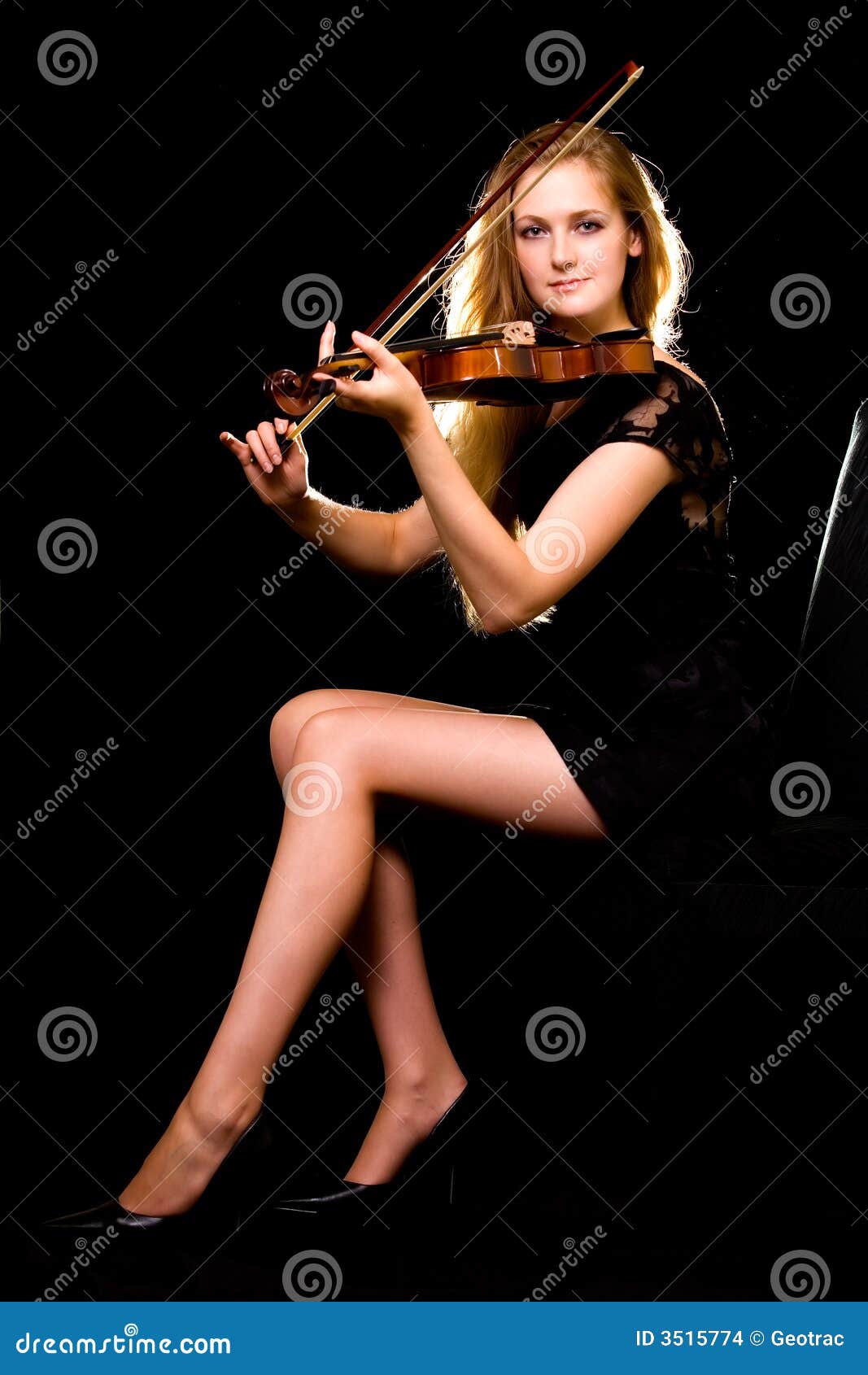 Violinist stock photo. Image of cute, model, fashion, dress - 3515774