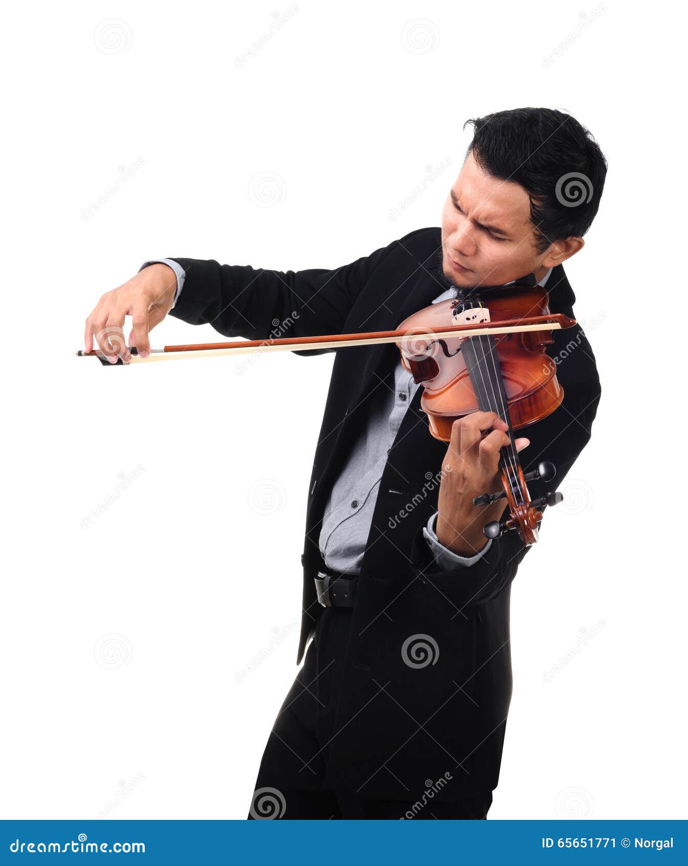 Violinist stock afbeelding. Image of orkest, boog, musicus - 65651771