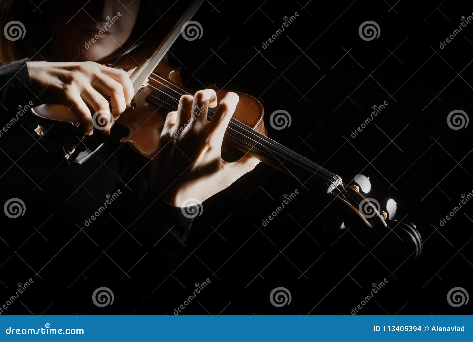 Violinist Hands Playing Violin Stock Photo - Image of closeup, classic ...