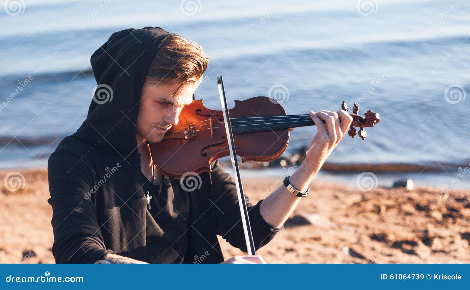 Violinist Playing a Violin, Young Man Plays on Stock Image - Image of ...