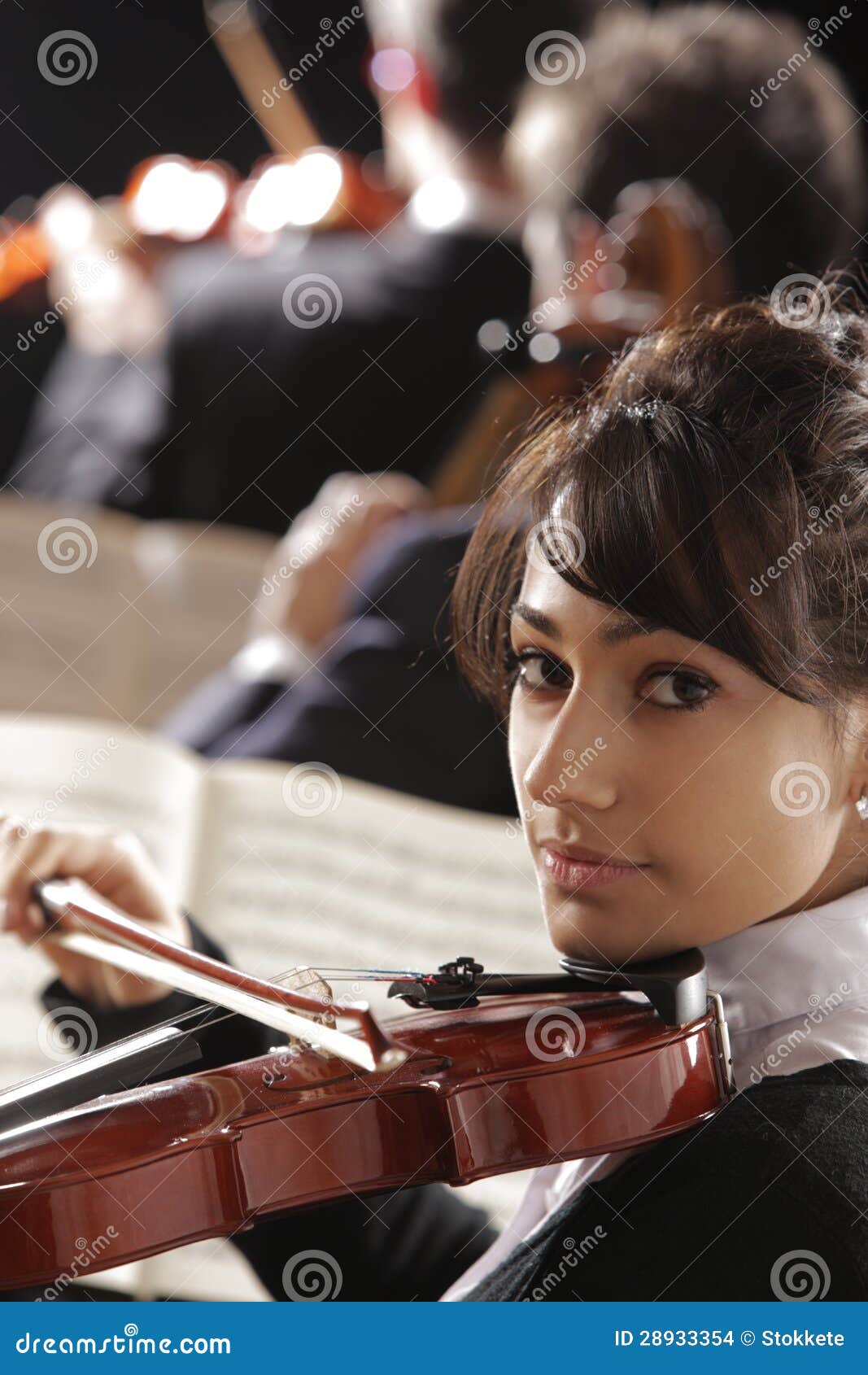 Violinist woman stock photo. Image of classical, vertical - 28933354