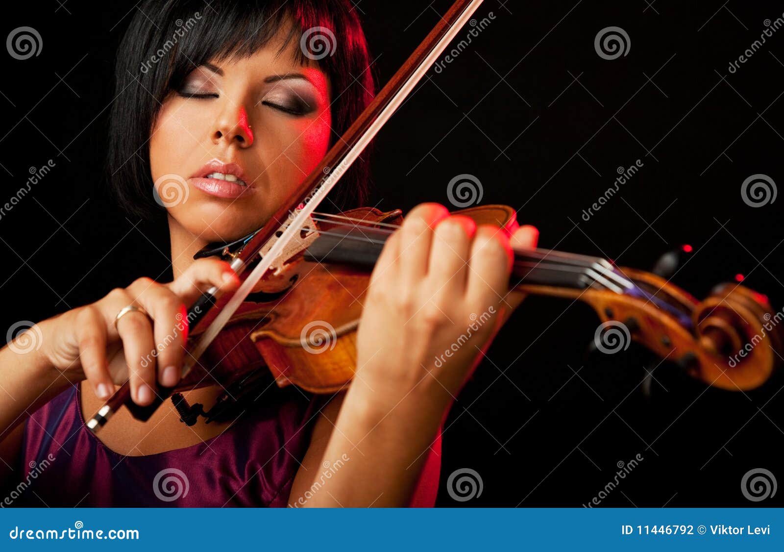 Violinista della donna fotografia stock. Immagine di sensuale - 11446792