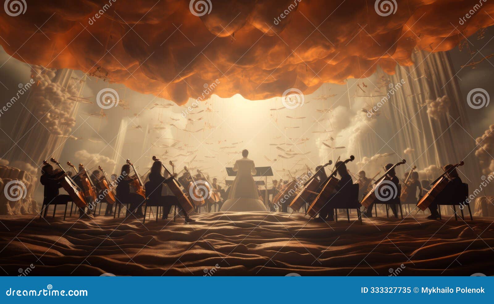 Violinists Performing in Classical Music Concert. Neural Network Ai ...