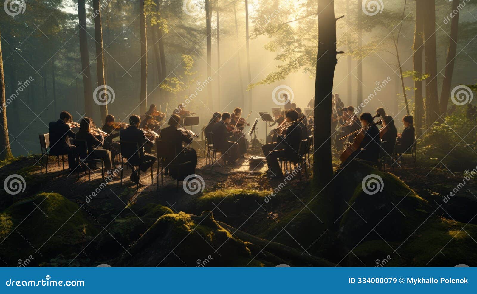 Violinists Performing in Classical Music Concert. Neural Network Ai ...