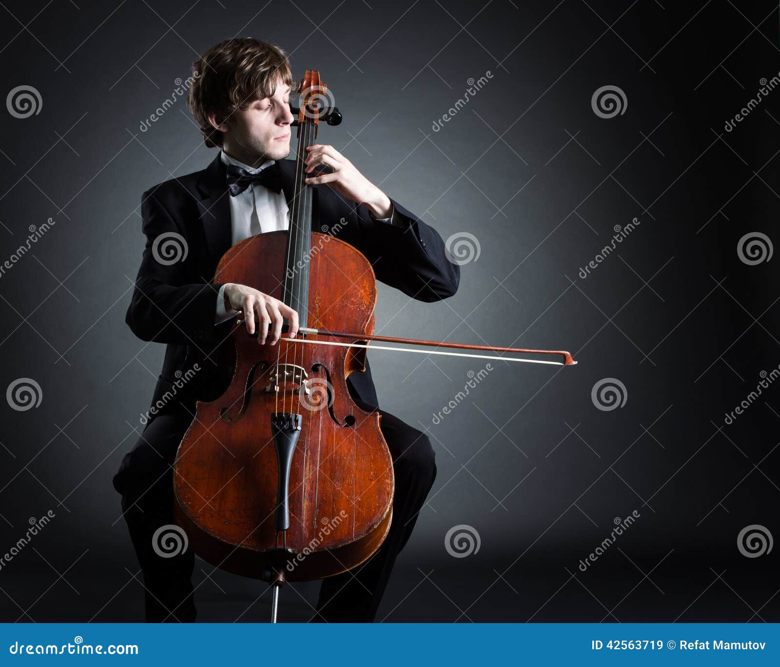 Violoncelliste Jouant Sur Le Violoncelle Image stock - Image du ...