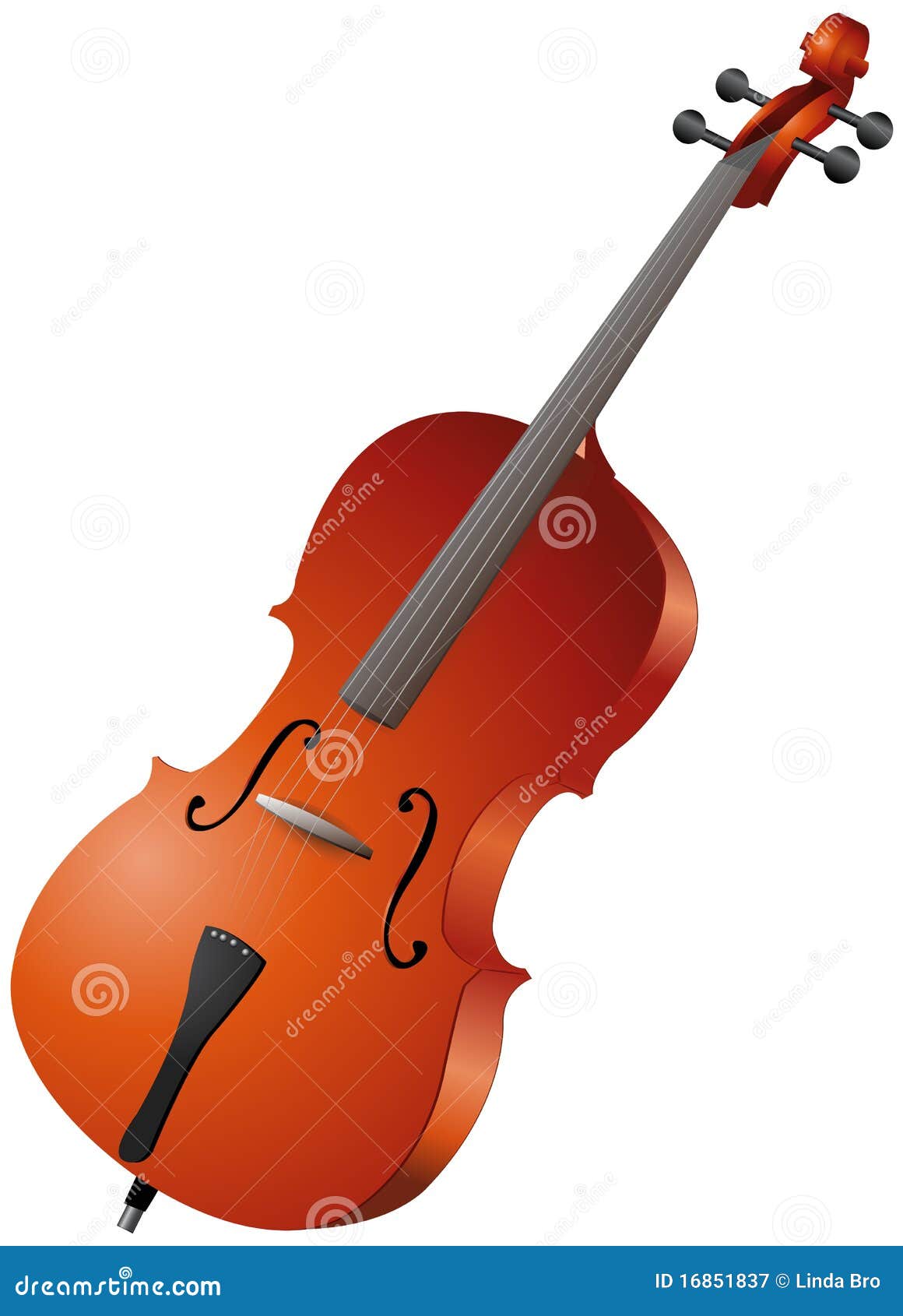 Violoncello stock vector. Illustration of note, brown - 16851837