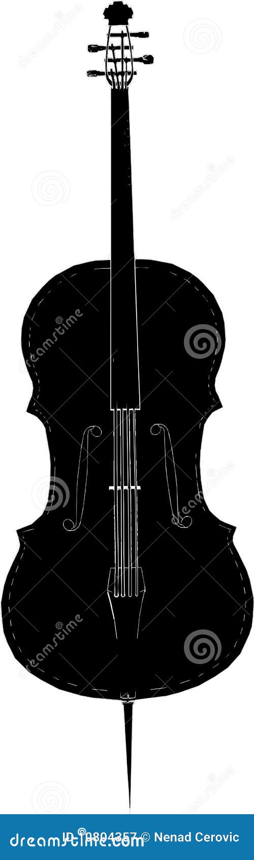 Violoncello Vector 01 stock vector. Illustration of musical - 10804357