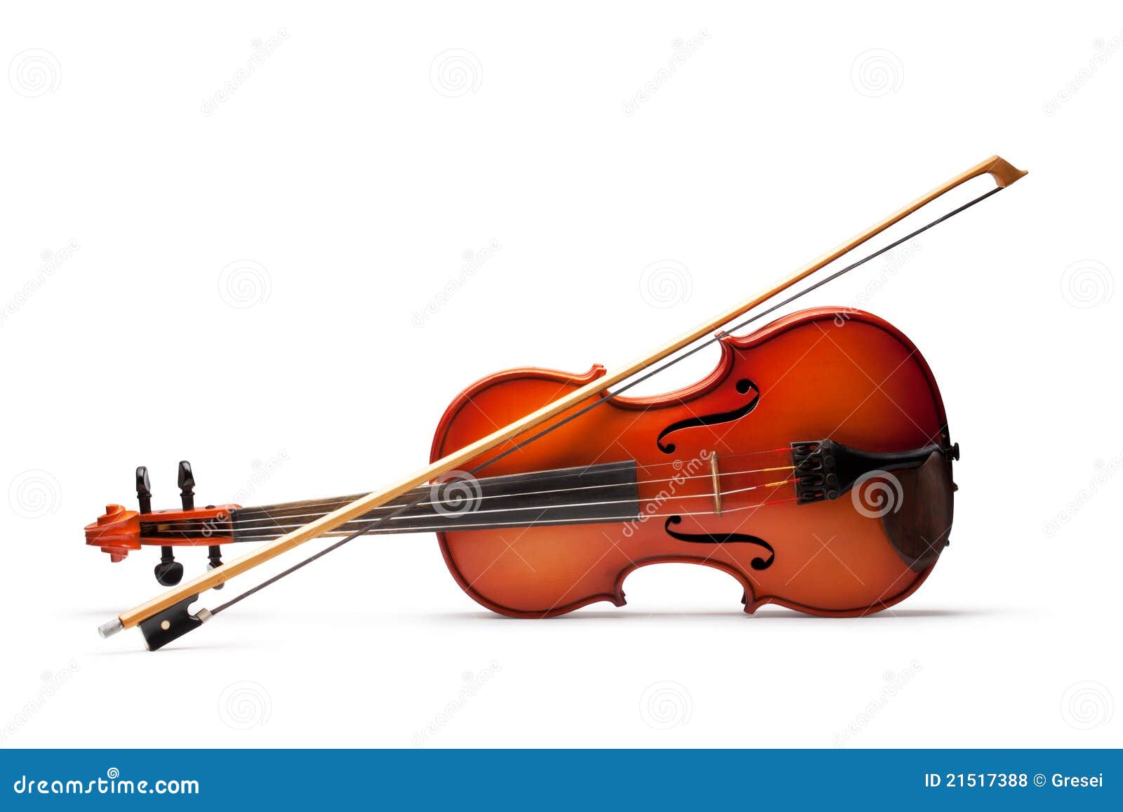 Viool en boog stock foto. Image of voorwerp, beeld, houten - 21517388