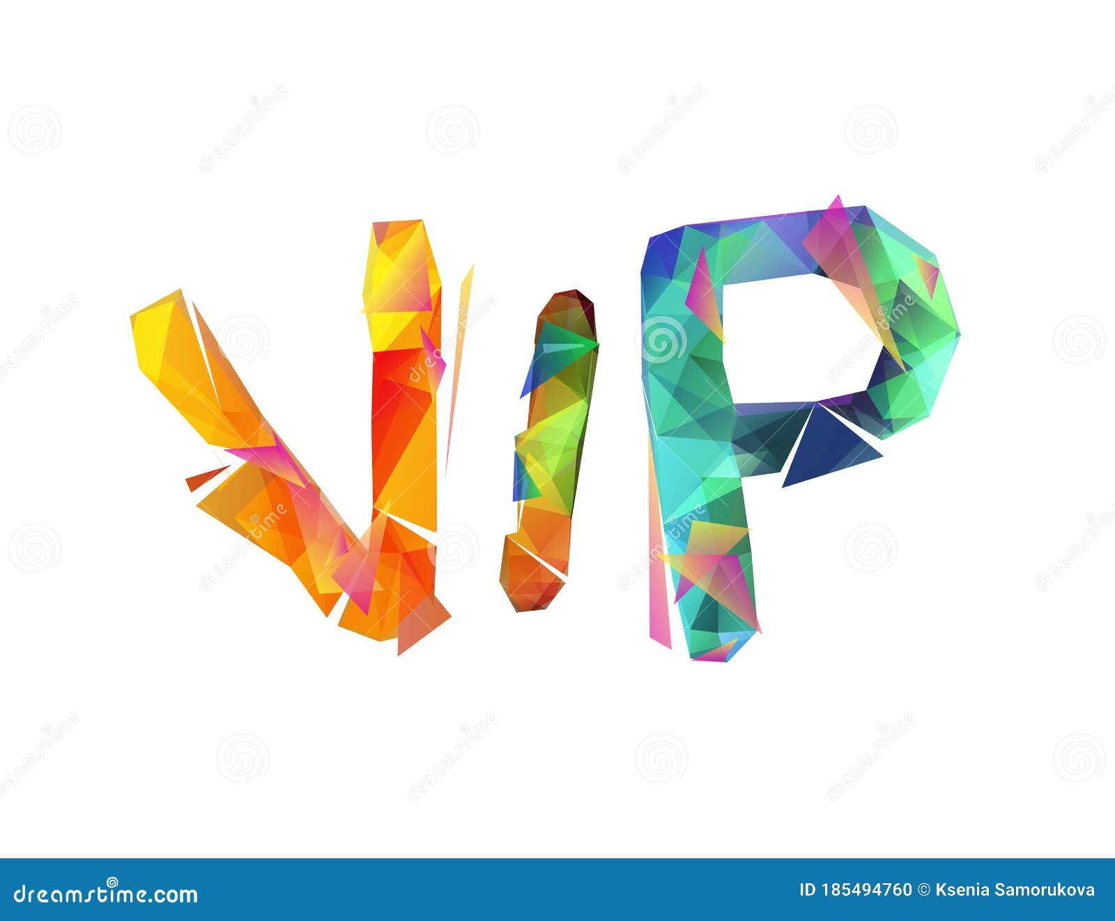 VIP. Abbreviation of Colorful Letters Stock Vector - Illustration of ...