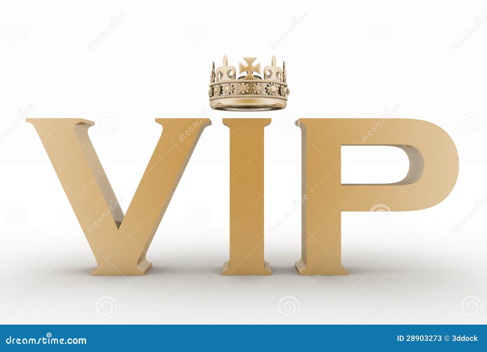 VIP Abbreviation with a Crown Stock Illustration - Illustration of ...