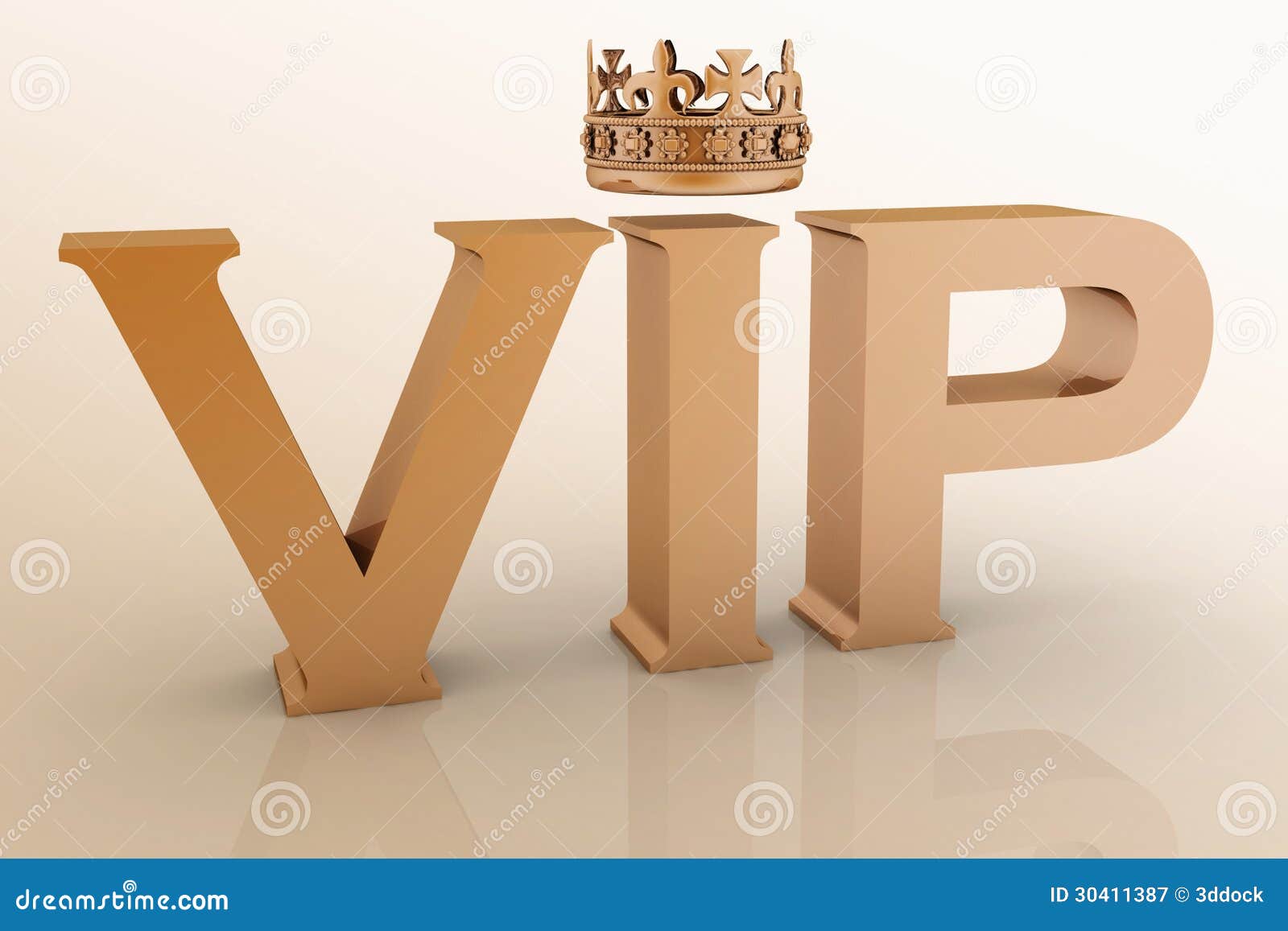 VIP Abbreviation with a Crown Stock Illustration - Illustration of ...