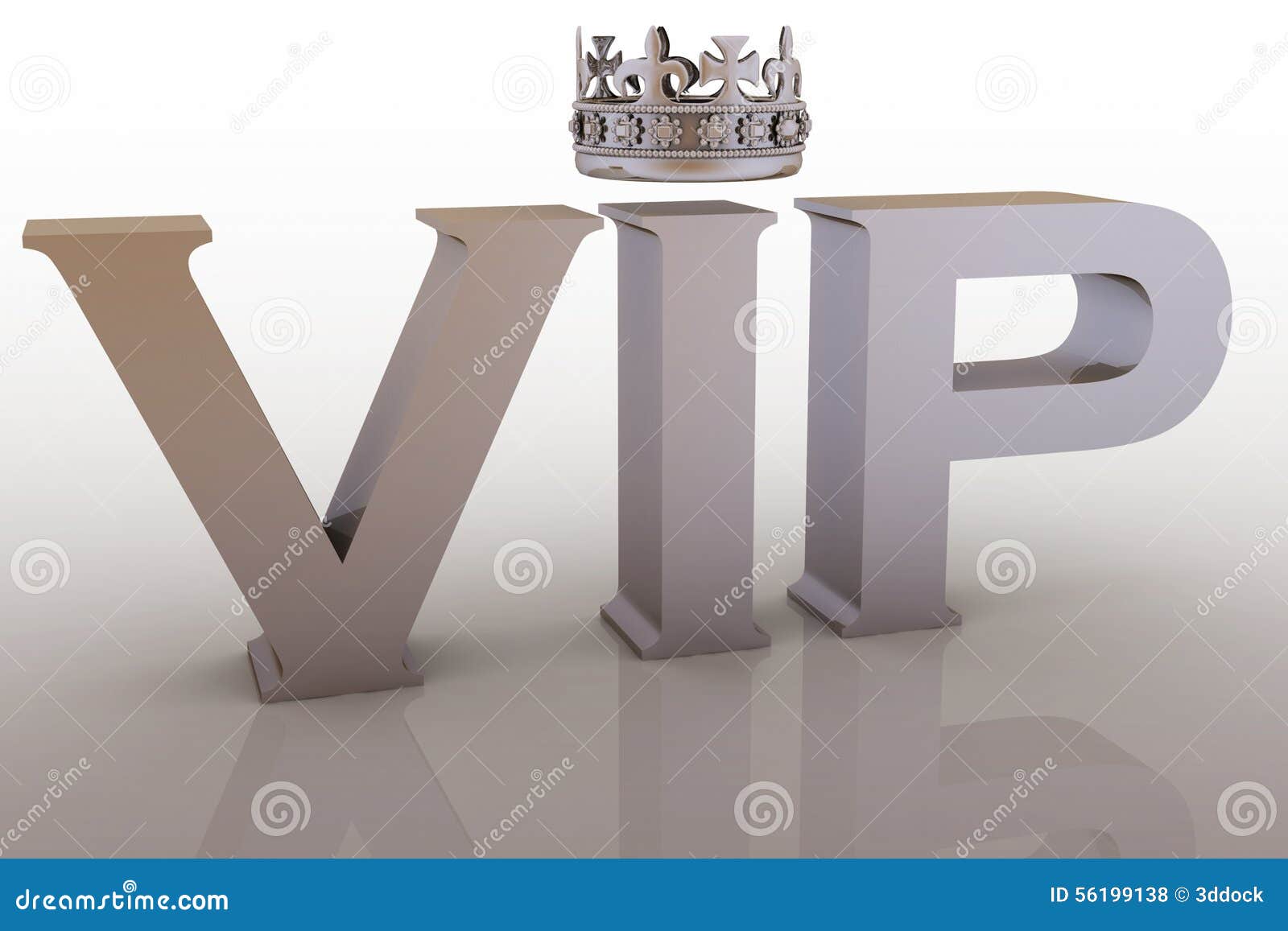VIP Abbreviation with a Crown Stock Illustration - Illustration of ...