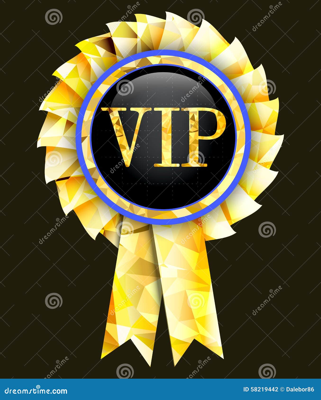 Vip badge stock vector. Illustration of shiny, badge - 58219442