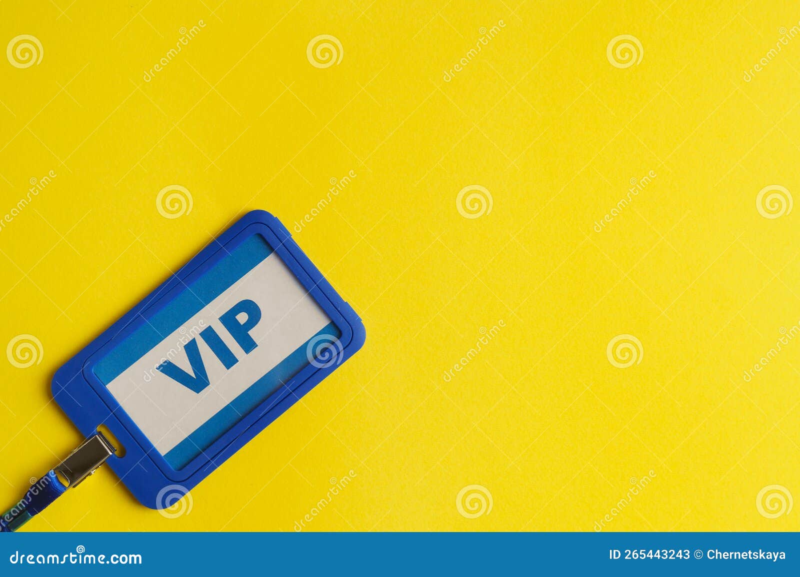 Vip Badge on Yellow Background, Top View. Space for Text Stock Image ...
