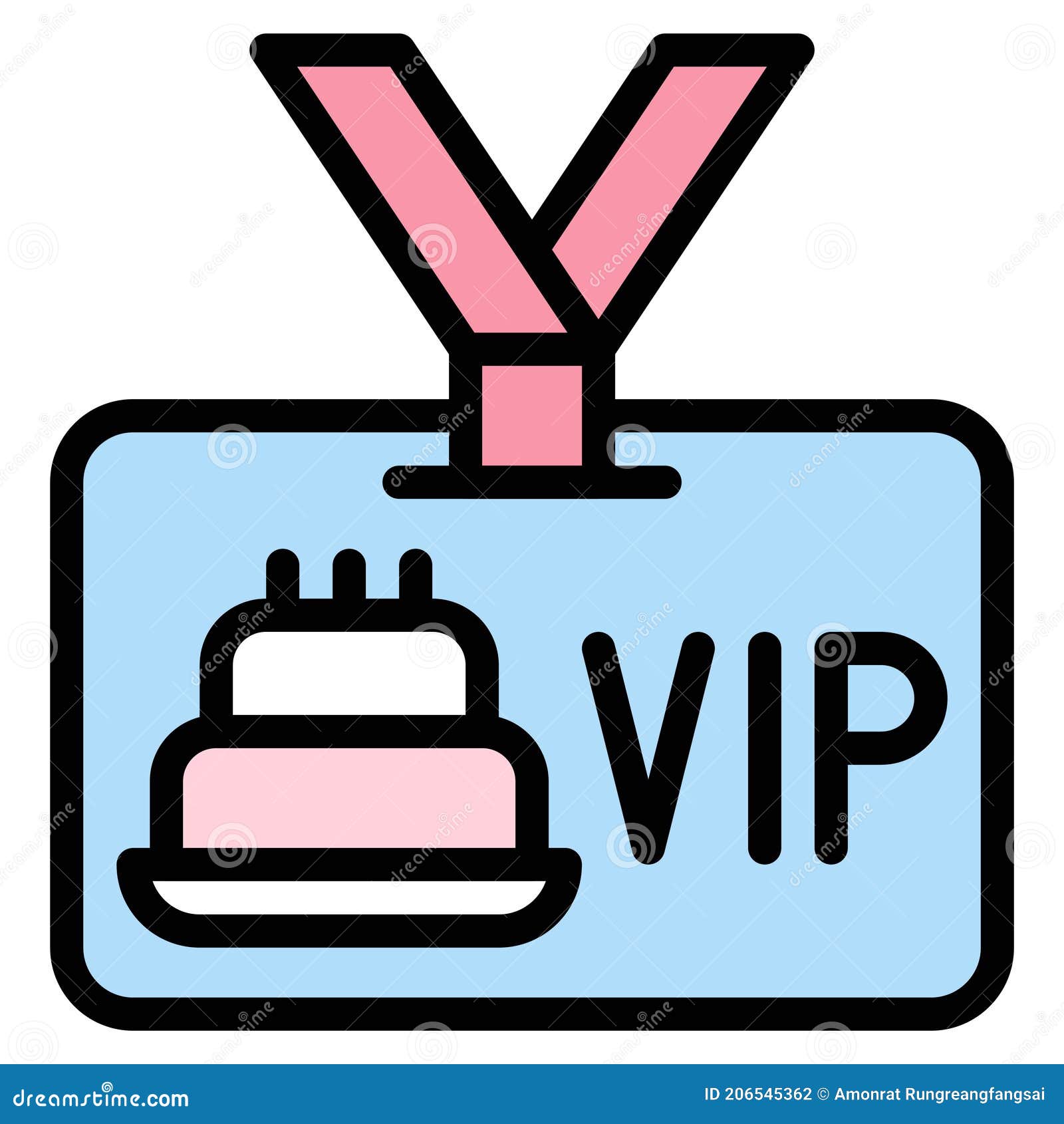 VIP Birthday Card Icon, Birthday Party Related Vector Illustration ...