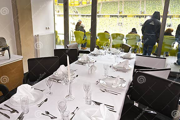 VIP Box of PGE Arena Stadium Editorial Photo - Image of amber ...