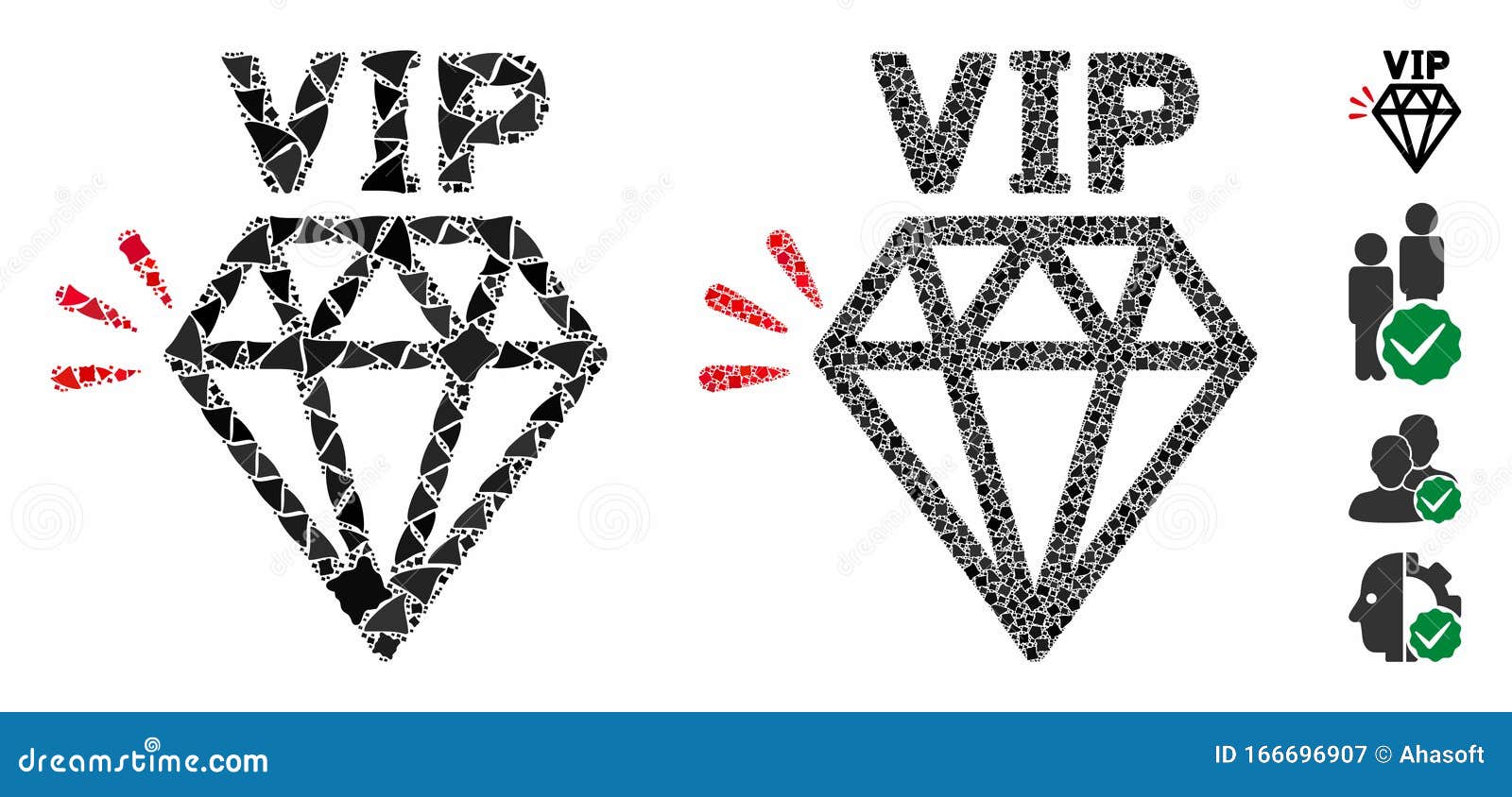 VIP Brand Composition Icon of Humpy Parts Stock Vector - Illustration ...