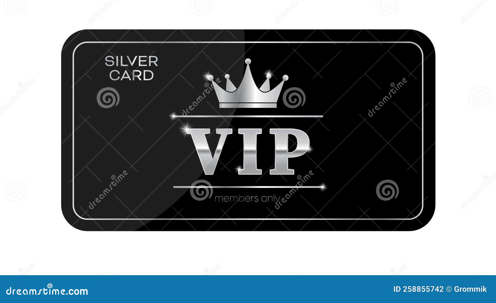 VIP Card. the Client`s Silver Club Card Stock Vector - Illustration of ...