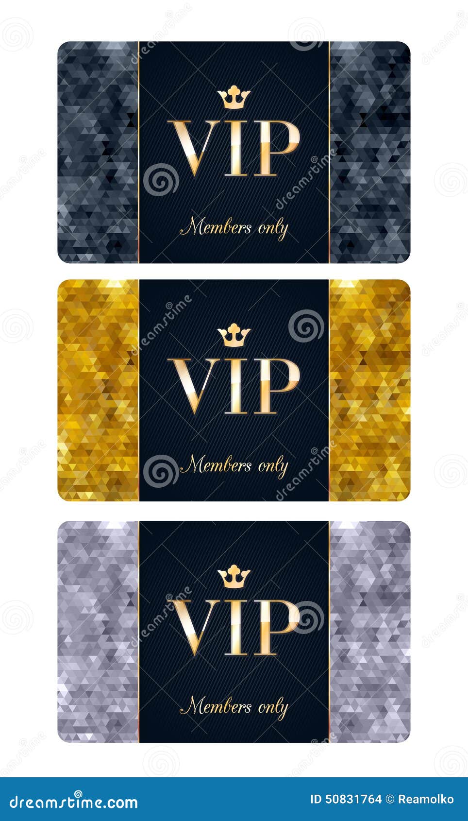VIP Cards with Abstract Background Stock Vector - Illustration of ...