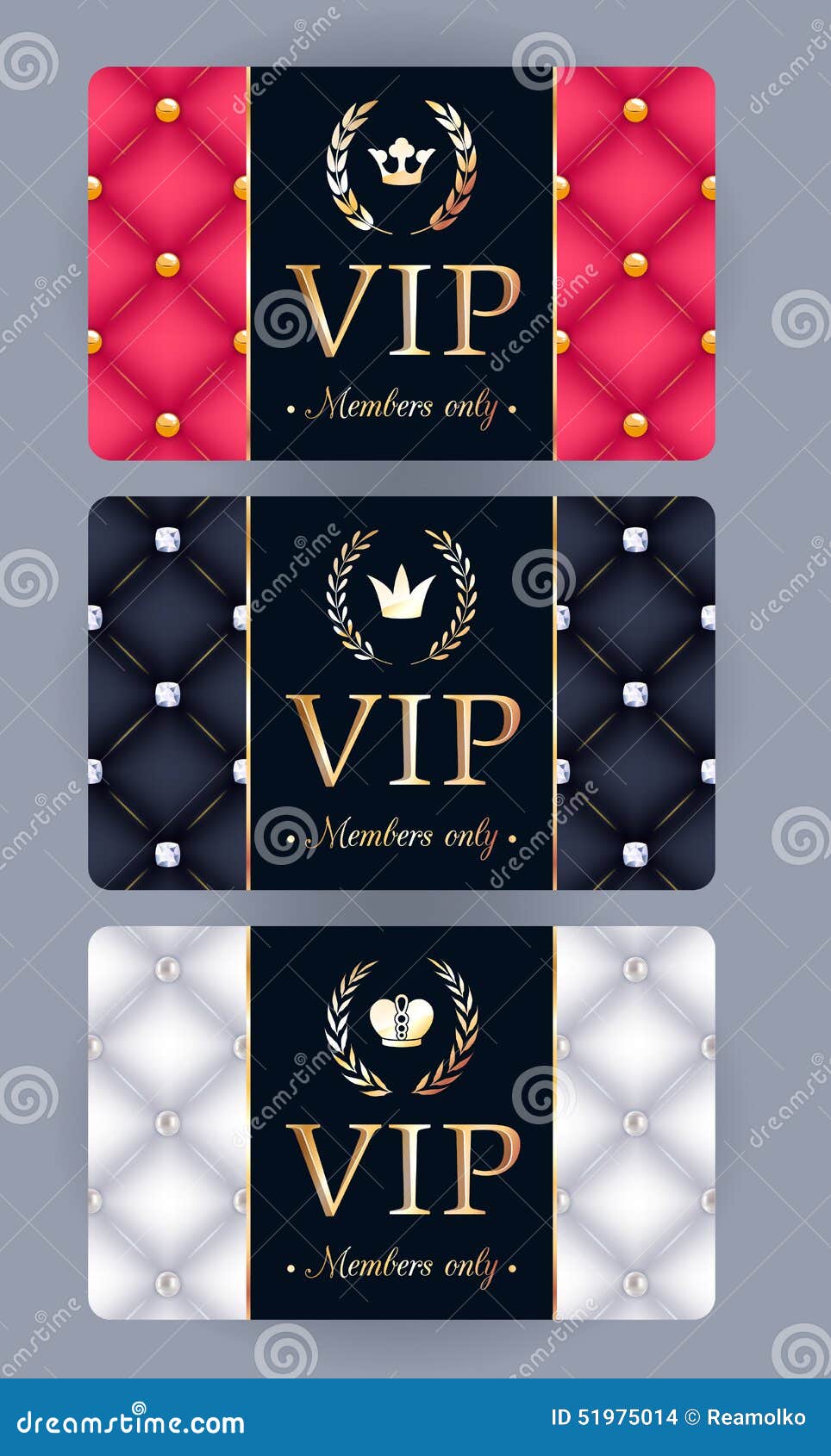 VIP Cards with Abstract Quilted Background Stock Vector - Illustration ...